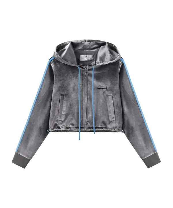 Marissa Chiara Long Sleeve Zip-up Cropped Jacket