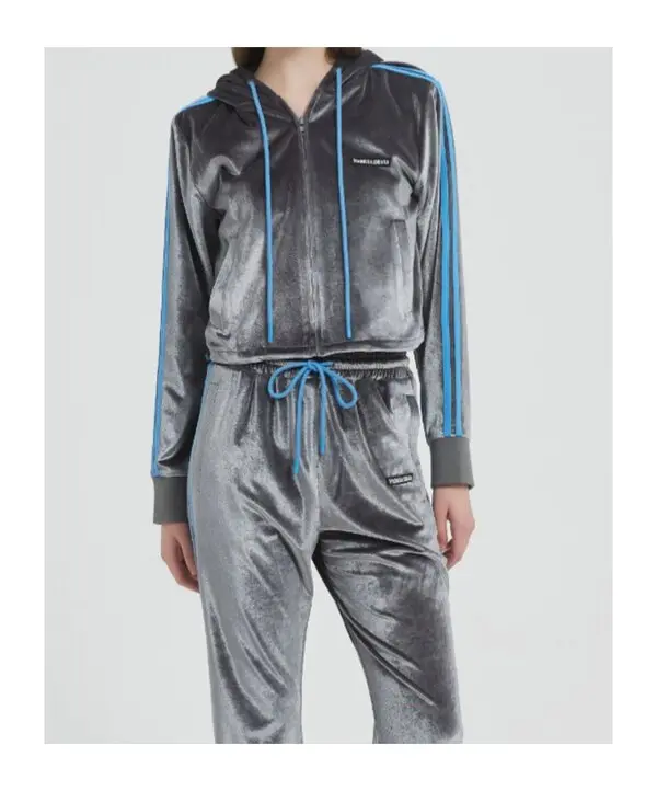 Marissa Chiara Long Sleeve Zip-up Cropped Jacket
