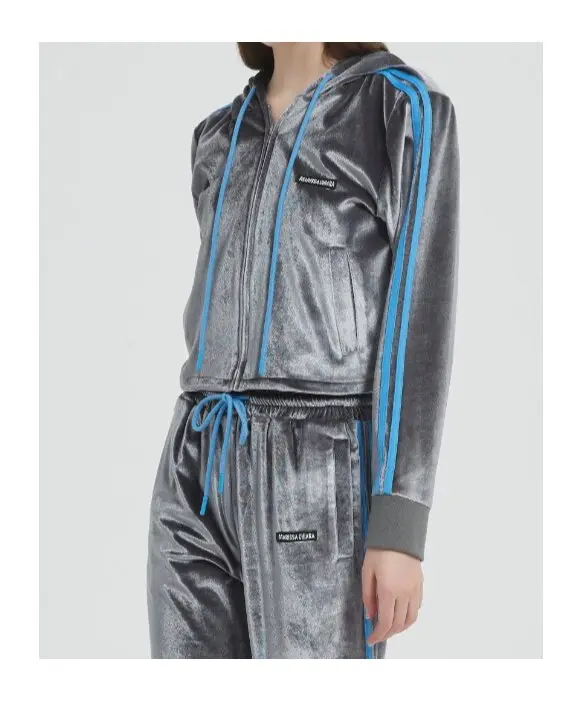Marissa Chiara Long Sleeve Zip-up Cropped Jacket