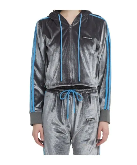 Marissa Chiara Long Sleeve Zip-up Cropped Jacket