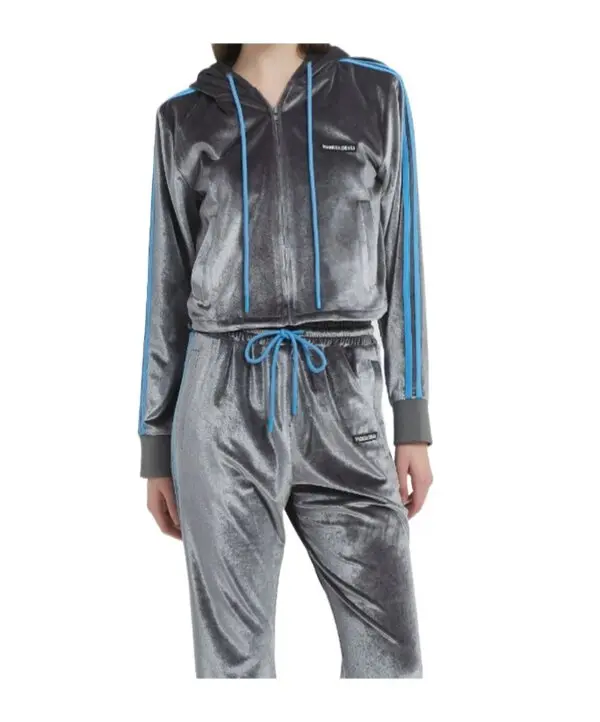 Marissa Chiara Long Sleeve Zip-up Cropped Jacket