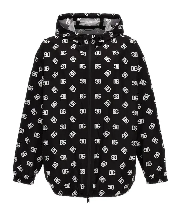 Dolce & Gabbana All-over Logo Hooded Jacket