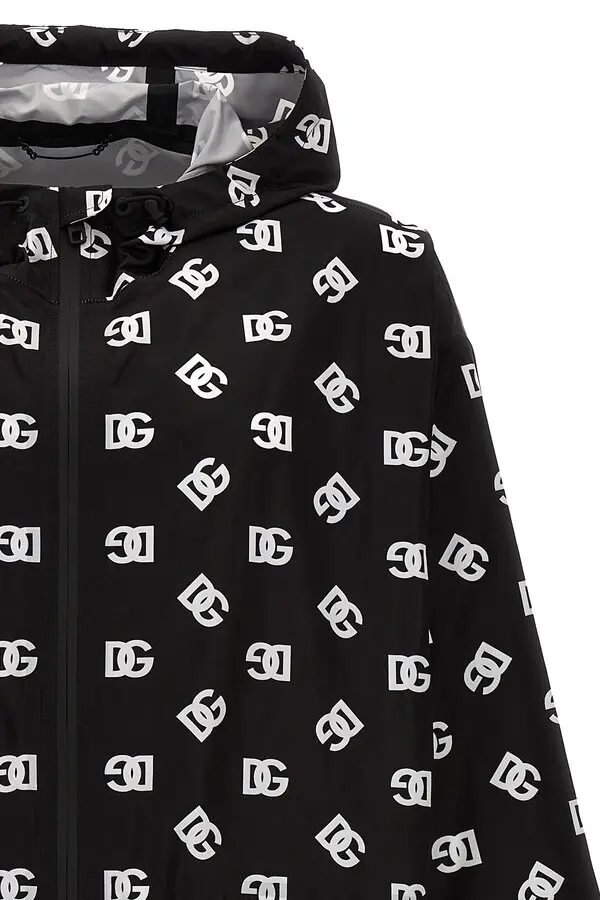 Dolce & Gabbana All-over Logo Hooded Jacket