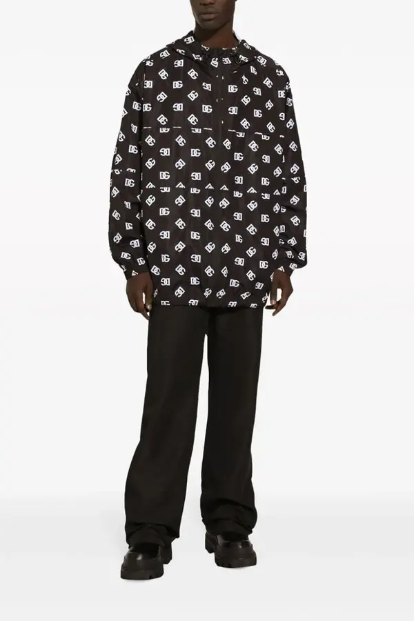 Dolce & Gabbana All-over Logo Hooded Jacket