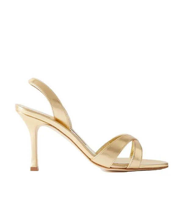 Manolo Blahnik Exposed High-heeled Sandals - Nude