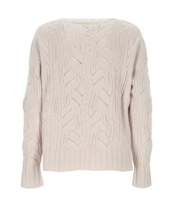 D.exterior Cable Knit Sweater