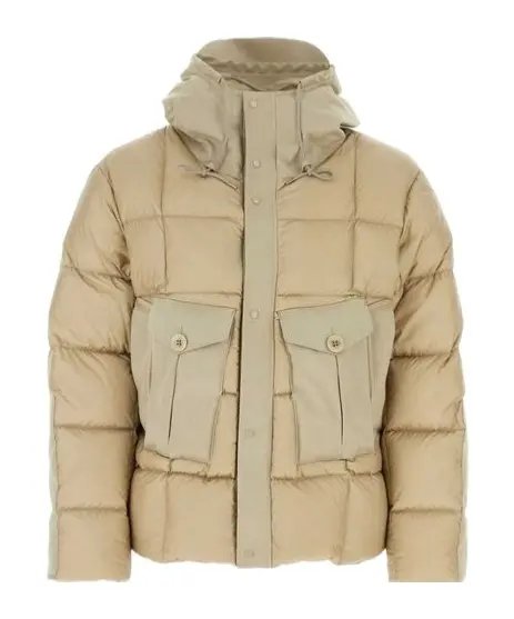 TEN C Drawstring Hooded Padded Coat - Nude