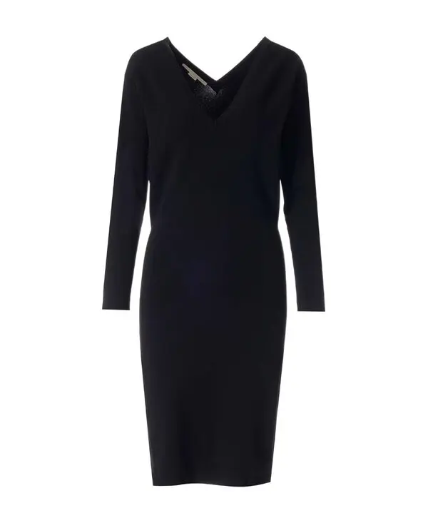 Stella McCartney Long-sleeved V-neck Knitted Dress