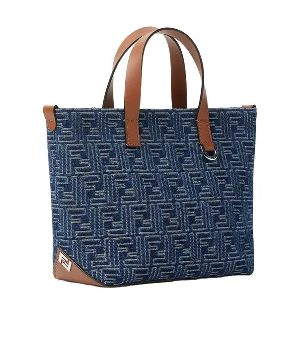 Fendi Ff Jacquard Zip-up Small Tote Bag