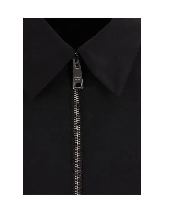 Prada Long-sleeved Zip-up Jacket - Black
