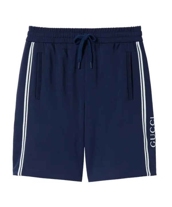 Gucci Elastic Waist Shorts With Drawstring