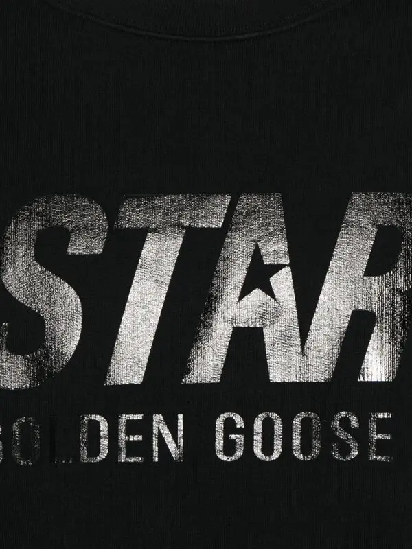 GOLDEN GOOSE Crewneck Sweatshirt With Logo Print - No