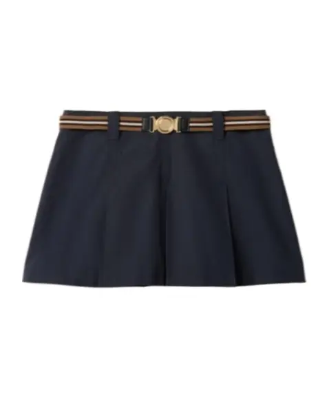 Miu Miu Belted Mini Skirt - Navy