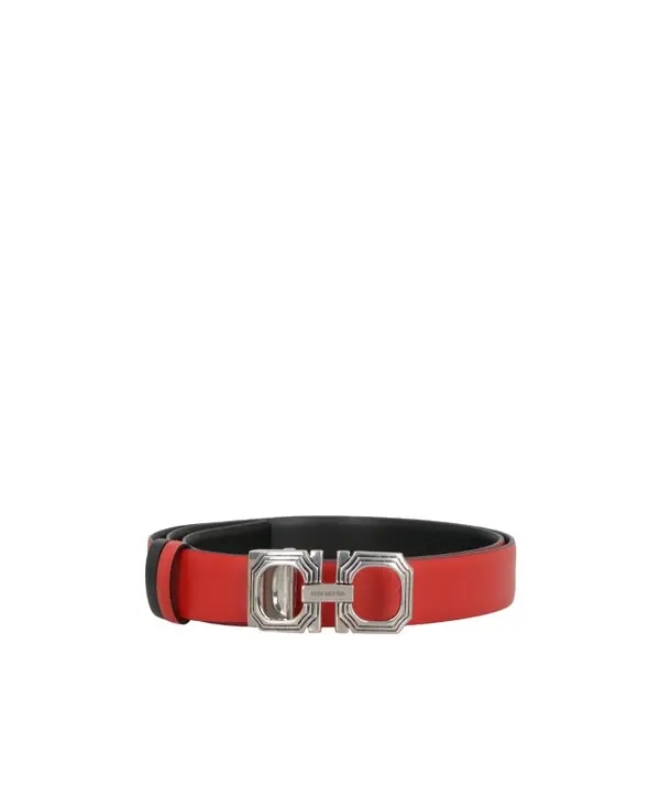 FERRAGAMO Gancini Buckle Double-sided Belt - Red