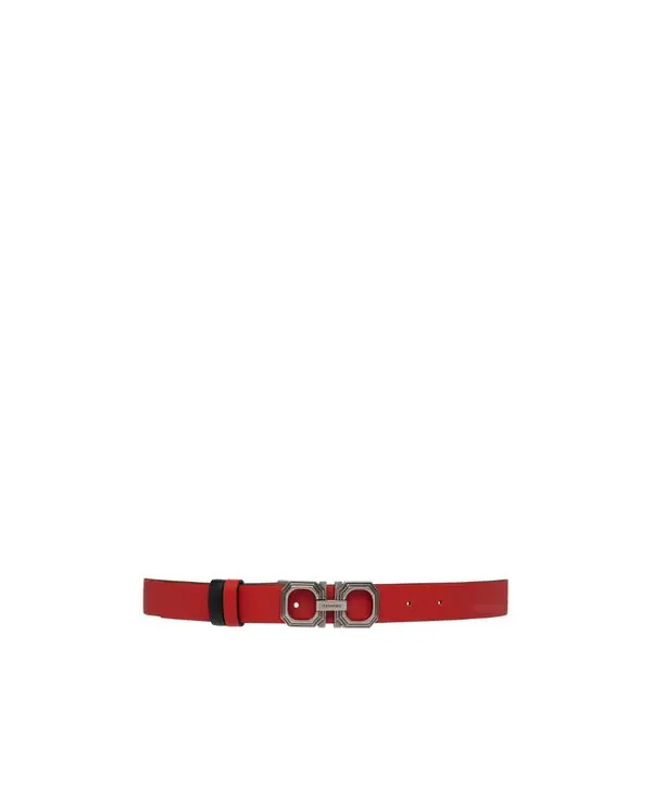 FERRAGAMO Gancini Buckle Double-sided Belt - Red