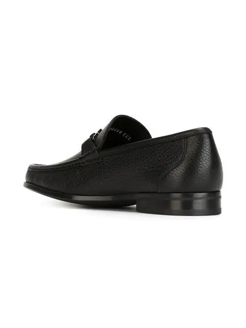 FERRAGAMO Gancini Ornament Moccasins - Black