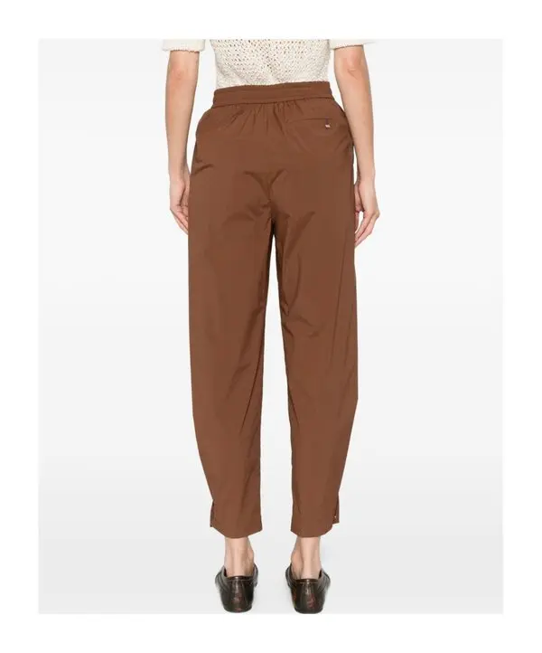 Herno Lightweight Drawstring Cropped Trousers - Brown