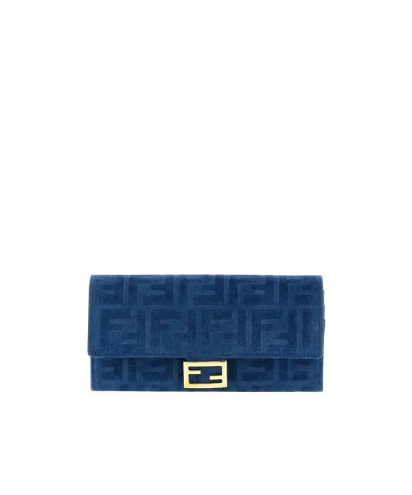 Fendi Continental Baguette Chained Wallet - Blue