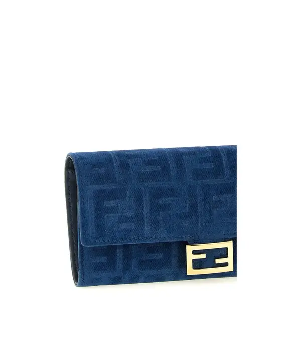 Fendi Continental Baguette Chained Wallet - Blue
