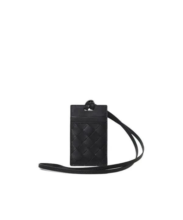 Bottega Veneta Lanyard Card Bag - Black