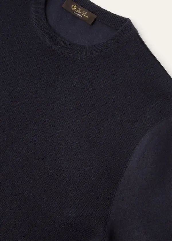 Loro Piana Breia Crewneck Sweater - Light Blue Navy