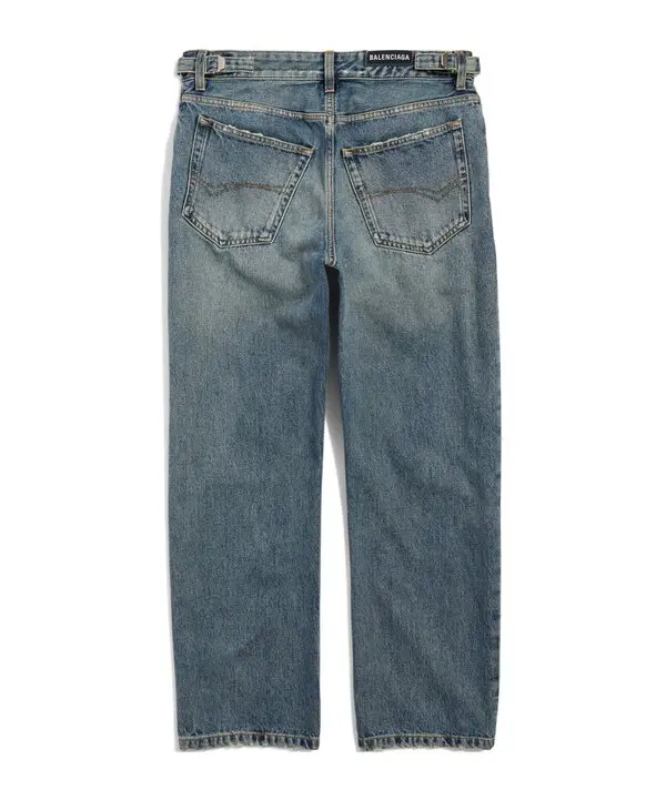 Balenciaga Distressed Straight-leg Jeans