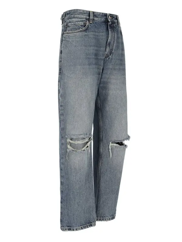 Balenciaga Distressed Straight-leg Jeans
