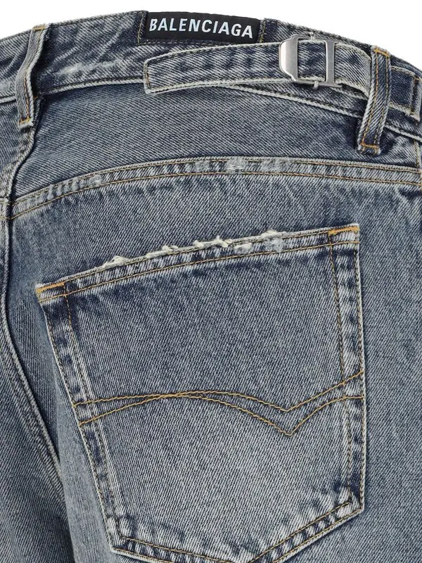 Balenciaga Distressed Straight-leg Jeans