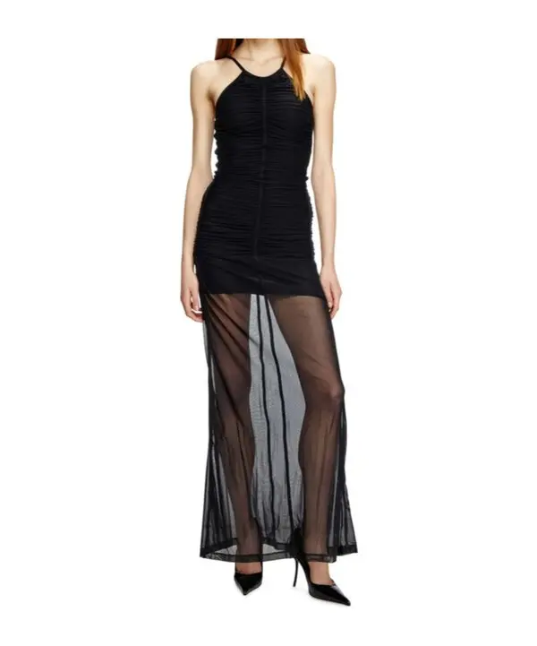DIESEL® D-amami Ruched Maxi Dress - Black