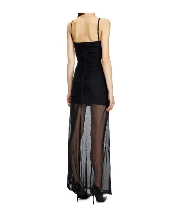 DIESEL® D-amami Ruched Maxi Dress - Black
