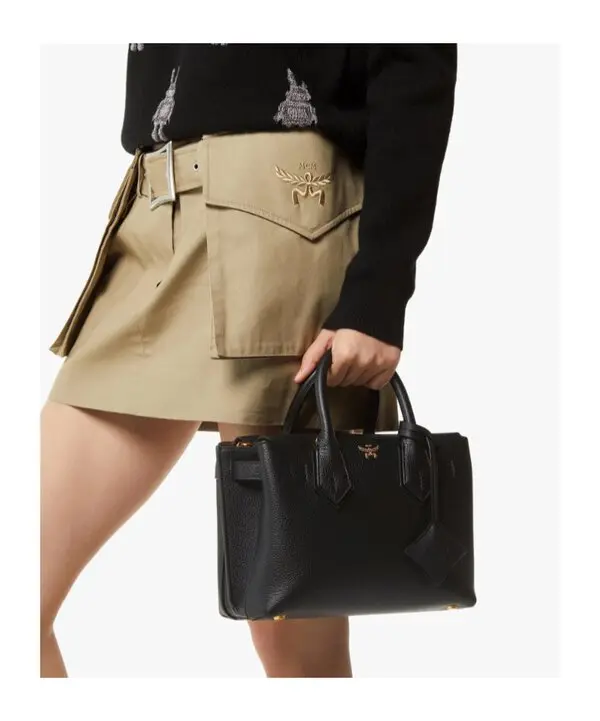 Mcm Milla Small Tote Bag - Black