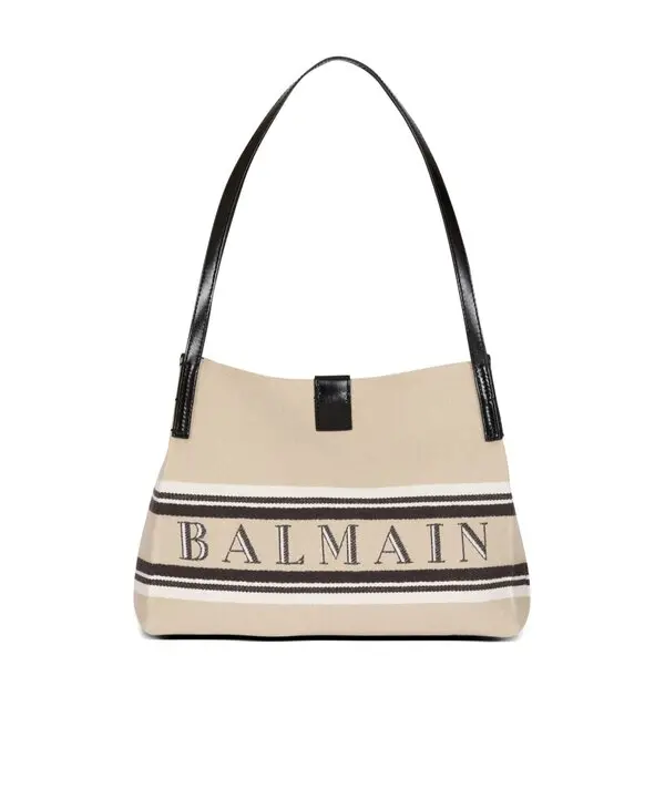 Balmain Small Release Top Handle Bag - Beige