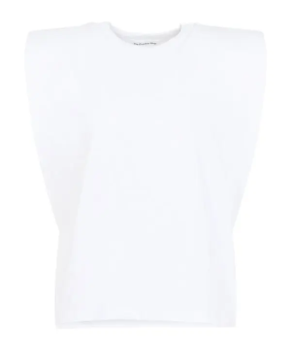 THE FRANKIE SHOP Padded Shoulder T-shirt - White