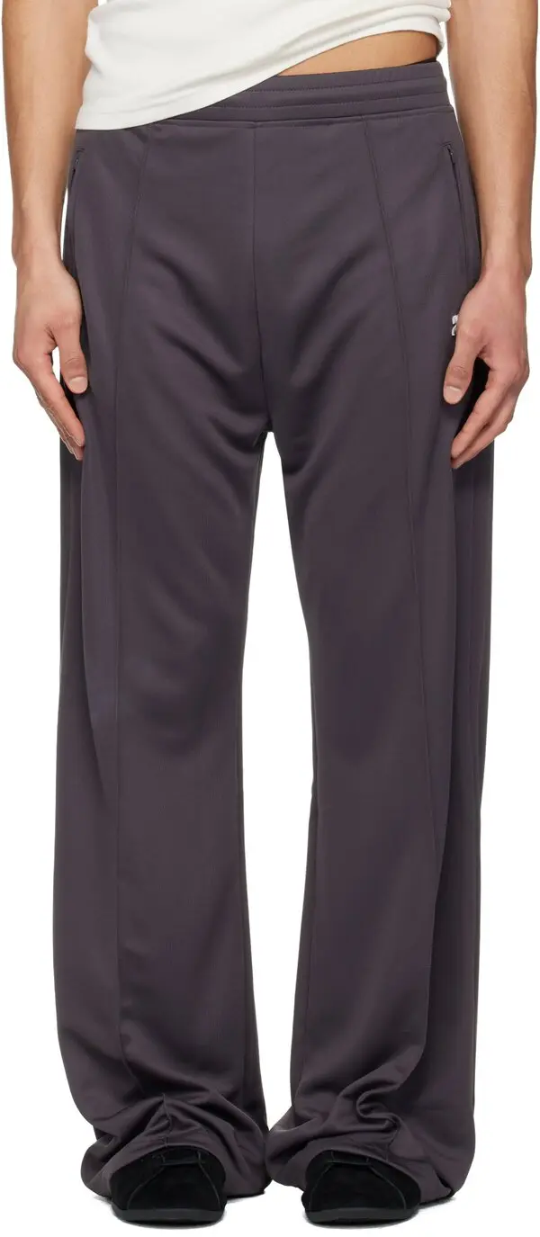 COURREGES Zip Logo Track Pants - Carbon Black