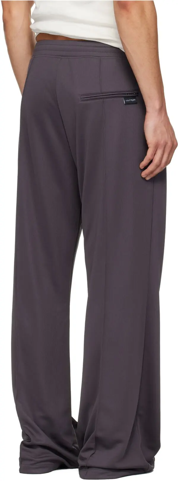 COURREGES Zip Logo Track Pants - Carbon Black