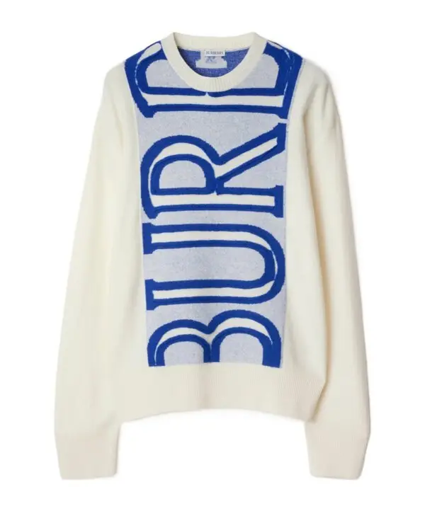 Burberry Logo Knit Sweater - White