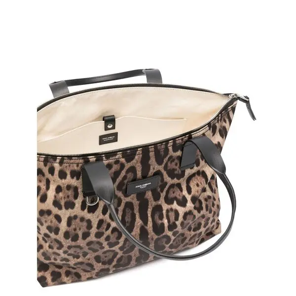 Dolce & Gabbana Leopard Print Tote Bag - Black