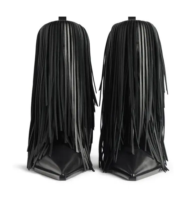 Balenciaga Avenue Fringed Pointed Toe Boots