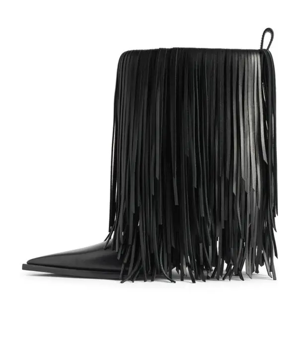 Balenciaga Avenue Fringed Pointed Toe Boots