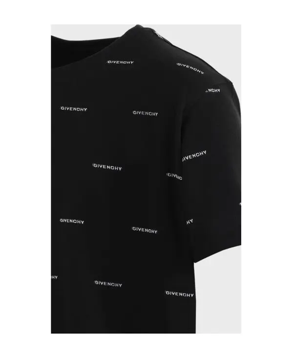 Givenchy Allover Logo Printed Crewneck T-shirt