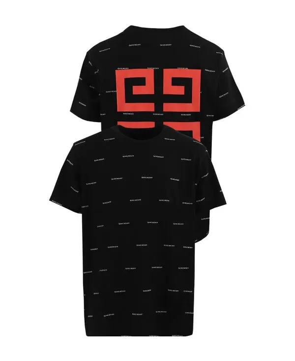 Givenchy Allover Logo Printed Crewneck T-shirt