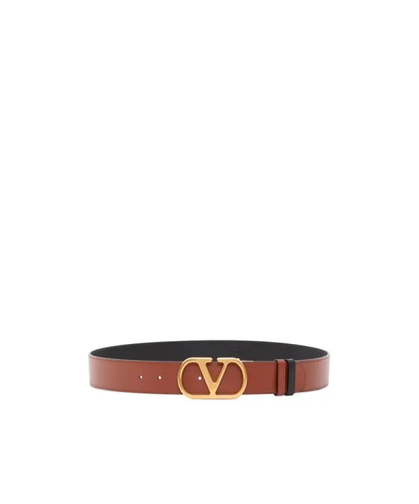 Valentino Garavani Vlogo Signature Reversible Belt - Brown