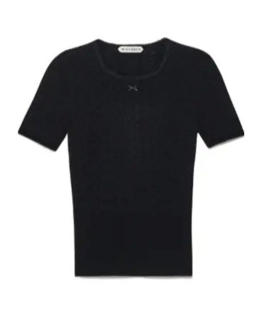 J.W.ANDERSON Short-sleeved Crewneck T-shirt - Black