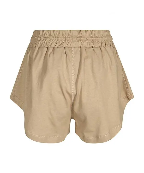 MSGM Logo Embroidered Drawstring Shorts - Nude