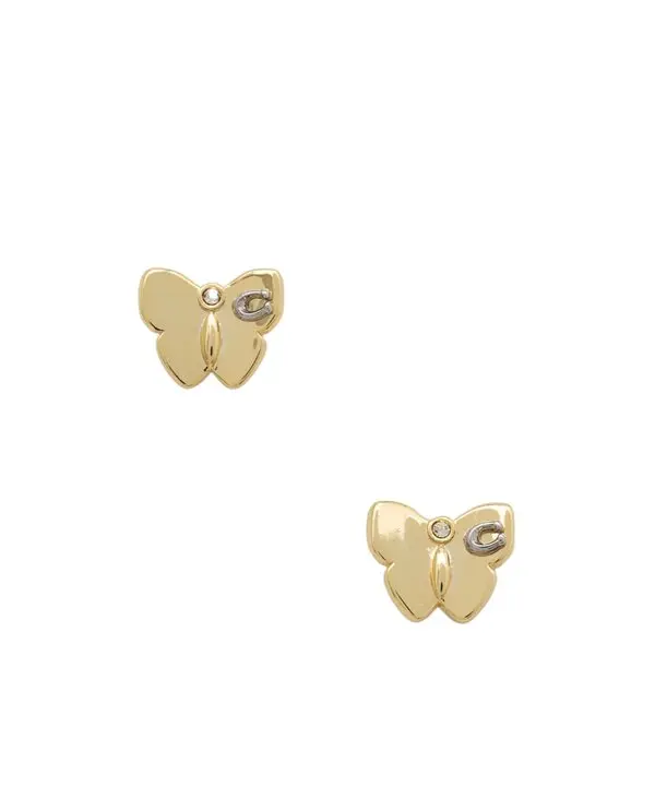 COACH Butterfly Stud Earrings - Yellow