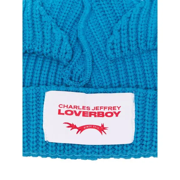 CHARLES JEFFRREY LOVERBOY Charles Jeffrey Loverboy Ribbed Knit Beanie With Logo Detail