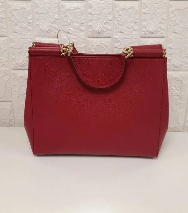 Dolce & Gabbana Double Handle Tote Bag With Decorative Details - Red