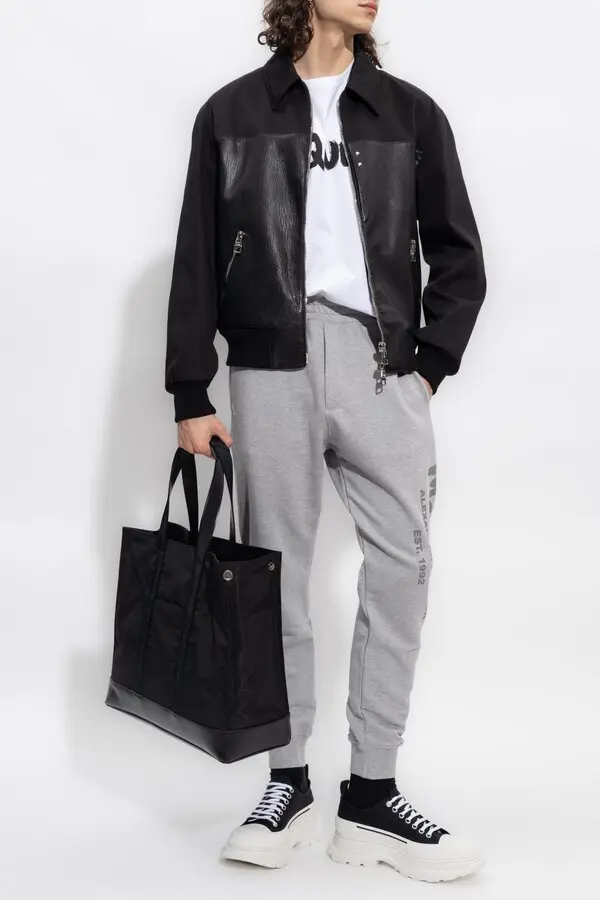 Alexander McQueen Contrasted Bomber Jacket