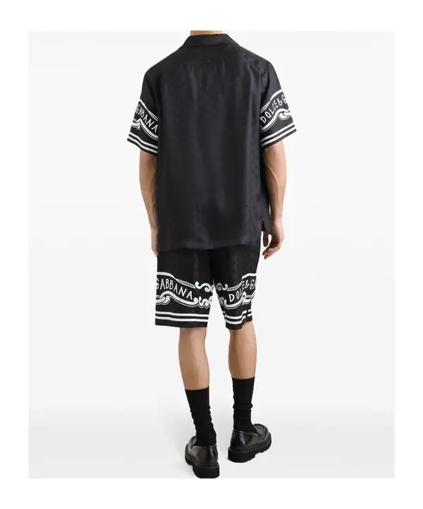 Dolce & Gabbana Dolce Gabbana Bandanna Printed Denim Shirt