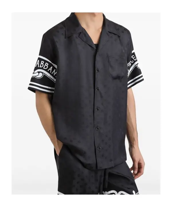 Dolce & Gabbana Dolce Gabbana Bandanna Printed Denim Shirt